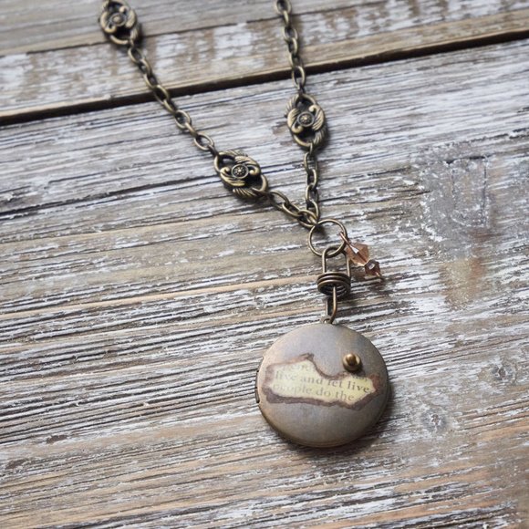 Hand Crafted | Jewelry | Live And Let Live Locket Necklace Handcrafted ...